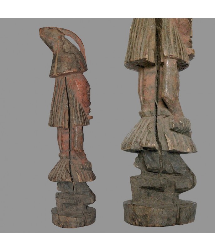 statuette ancienne d’un masque entier Tchokwe Cihongo