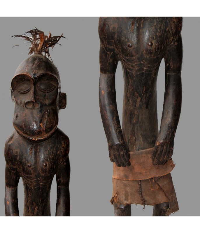 Statuette Soko Mutu Hemba Congo typique des statuettes de ce genre